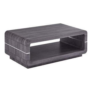 Modern Walnut Wood Coffee Table - Transitional - Coffee Tables - by ...