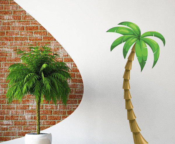 Palm Tree Vinyl Wall Decal PalmTreeUScolor006, 36 in. - Contemporary ...