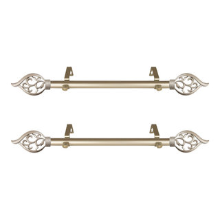 Clair Side Curtain Rods 12-20" - Traditional - Curtain Rods - by Rod ...