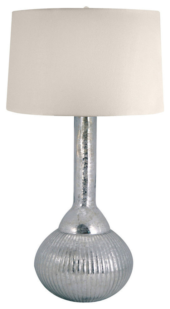 Fluted Mercury Glass Table Lamp In Silver - Transitional - Table Lamps ...