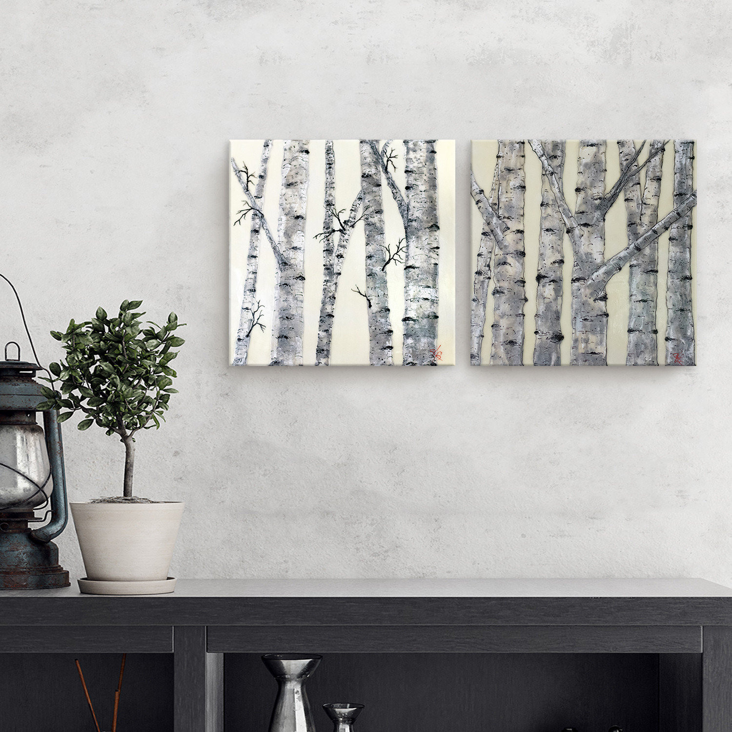 Monoscape XXVI' 2 Piece Wrapped Canvas Wall Art Set by Karen Biery, 12 ...