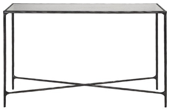 Safavieh Couture Jessa Forged Metal Rectangle Console Table - Industrial - Console Tables - by ...