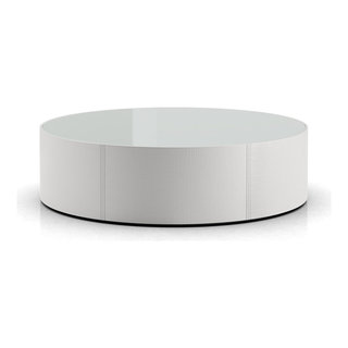 Berkeley Coffee Table, White Glass - Contemporary - Coffee Tables - by ...