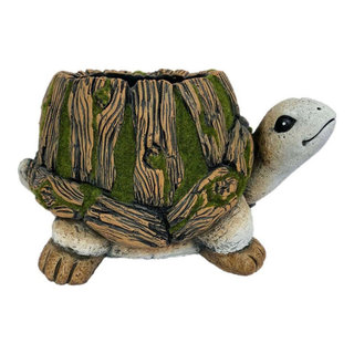 10" Turtle Flower Pot - Beach Style - Outdoor Pots And Planters - by ...