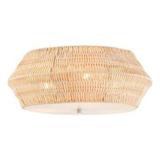 Flush Mount Natural 15.75x15.75x6 - Asian - Flush-mount Ceiling Lighting - by BisonOffice | Houzz
