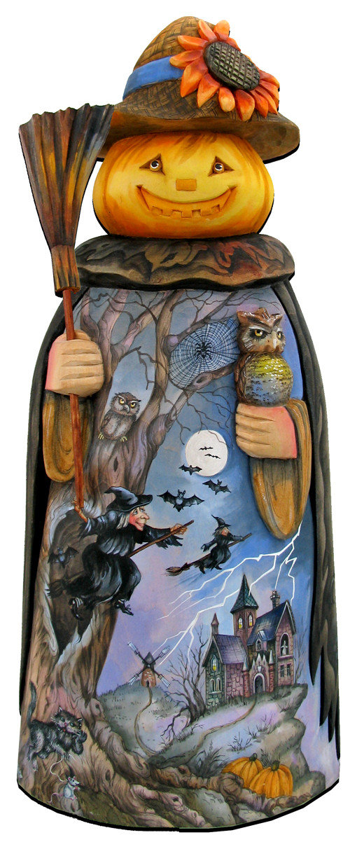 Halloween Scare Craw Pumpkin - Traditional - Outdoor Holiday ...