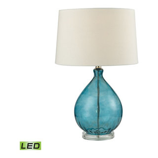 Dimond Lighting Wayfarer Glass LED Table Lamp, Teal - Contemporary ...