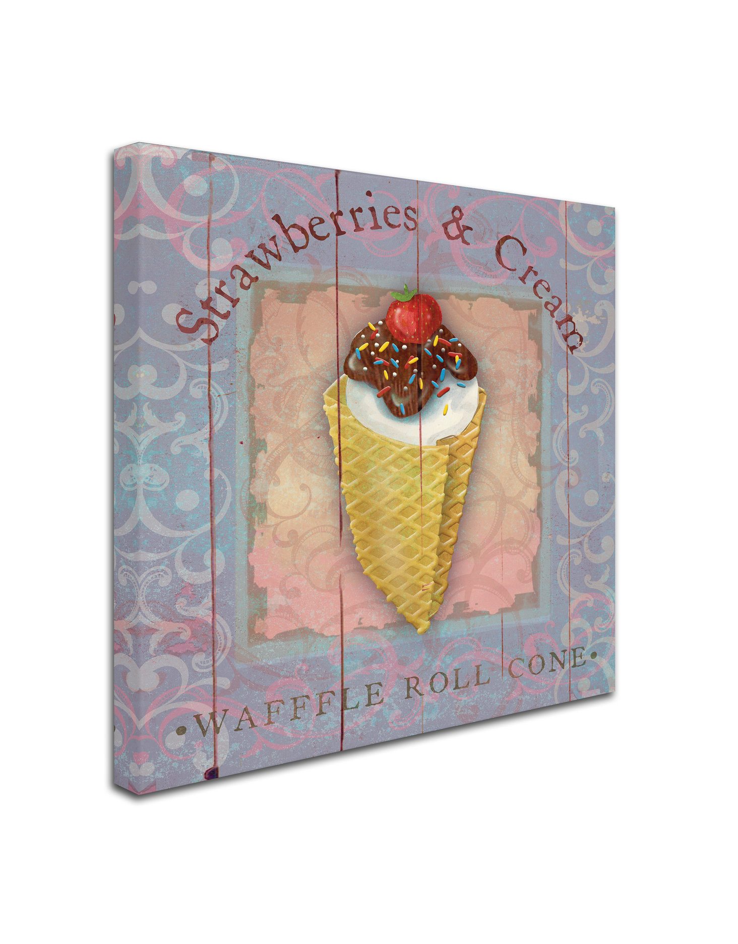 Fiona Stokes-Gilbert-ALI 'Parlor Ice Cream III' Canvas Art, 24"x24 ...