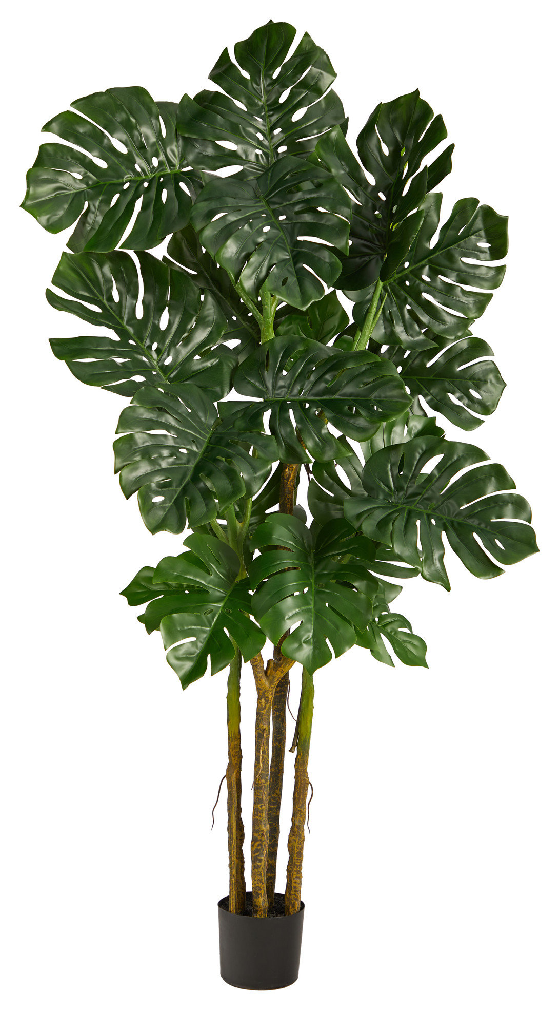 6 ft. Monstera Artificial Tree - Modern - Artificial Plants And Trees ...
