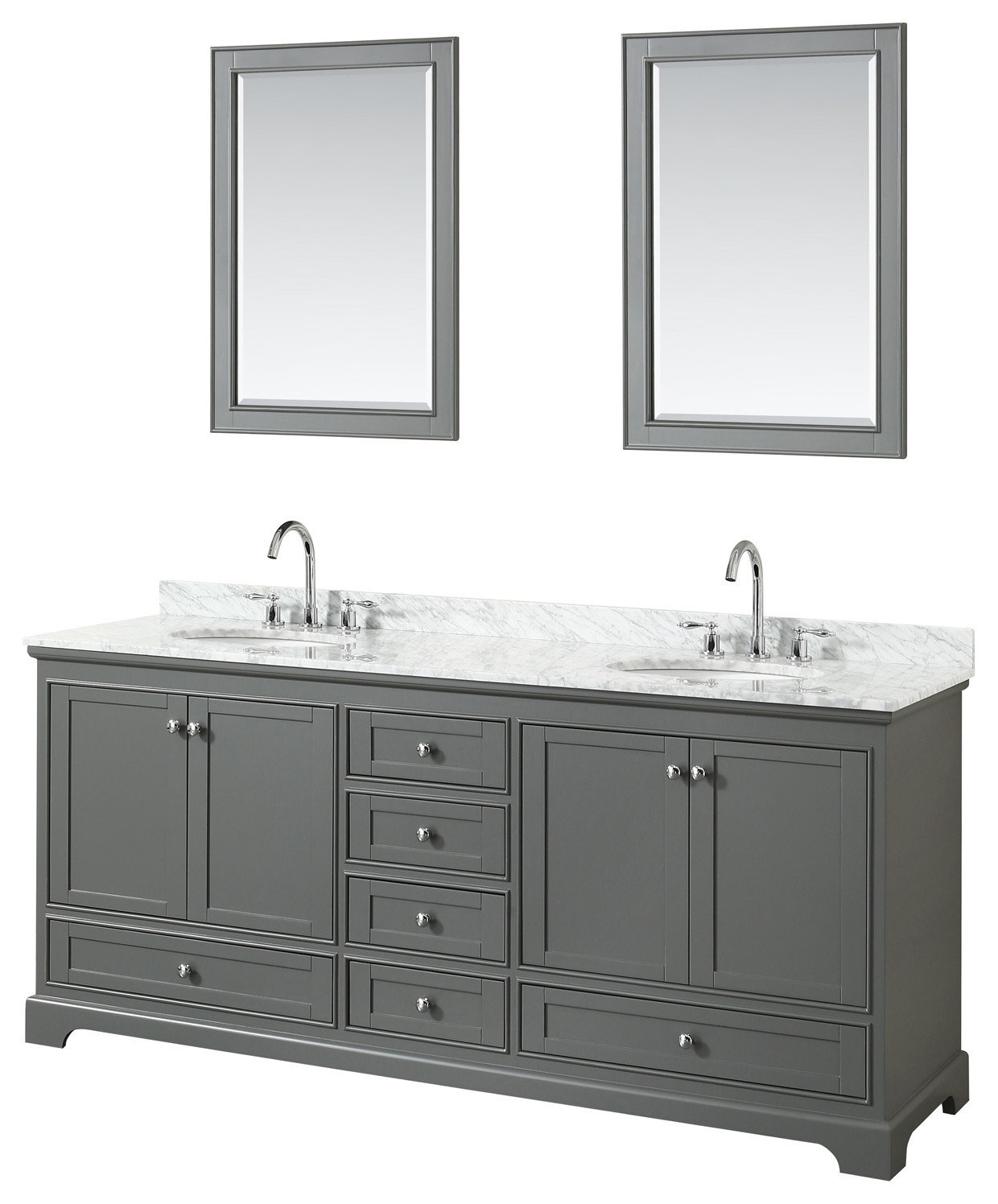 80 inch Double Bathroom Vanity - Transitional - Bathroom Vanities And ...