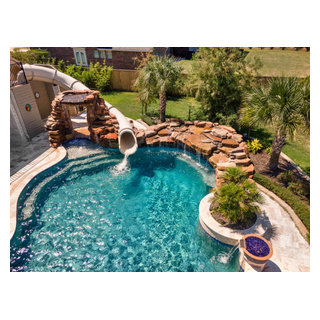 Second Floor Slide - Traditional - Pool - Houston - by Tipton Spires ...