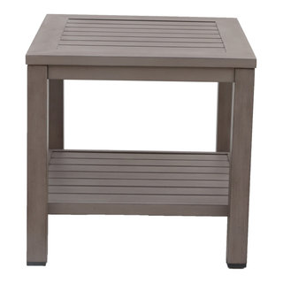 Finley End Table, 24", Brama - Transitional - Outdoor Side Tables - by GatherCraft | Houzz