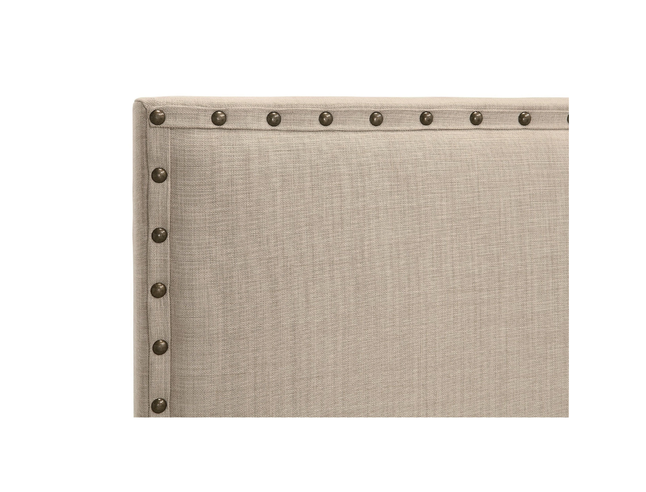 Benzara BM273269 Full Size Upholstered Panel Headboard, Nailhead Trim ...