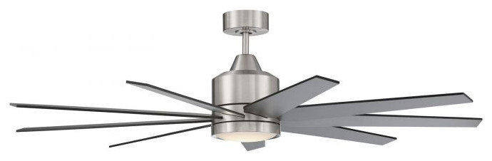 Champion 60" Ceiling Fan in Brushed Polished Nickel - Transitional ...
