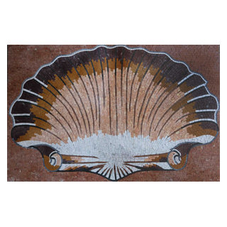Mosaic Artwork - Seashell, 59" x 41" - Beach Style - Tile Murals - by ...
