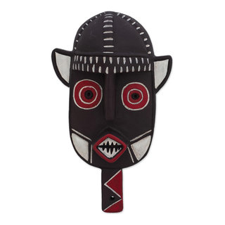 Novica Handmade Bwa Nunuma African Wood Mask - Tropical - Wall ...