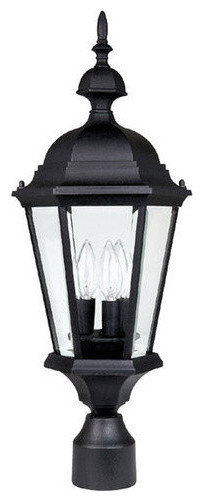 Capital Lighting Carriage House 3 Lamp Outdoor Post Light 9725BK, Black ...