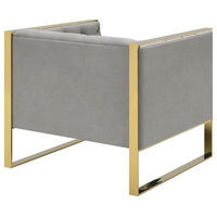 Coaster Eastbrook Modern Velvet Upholstered Tufted Back Chair Gray ...