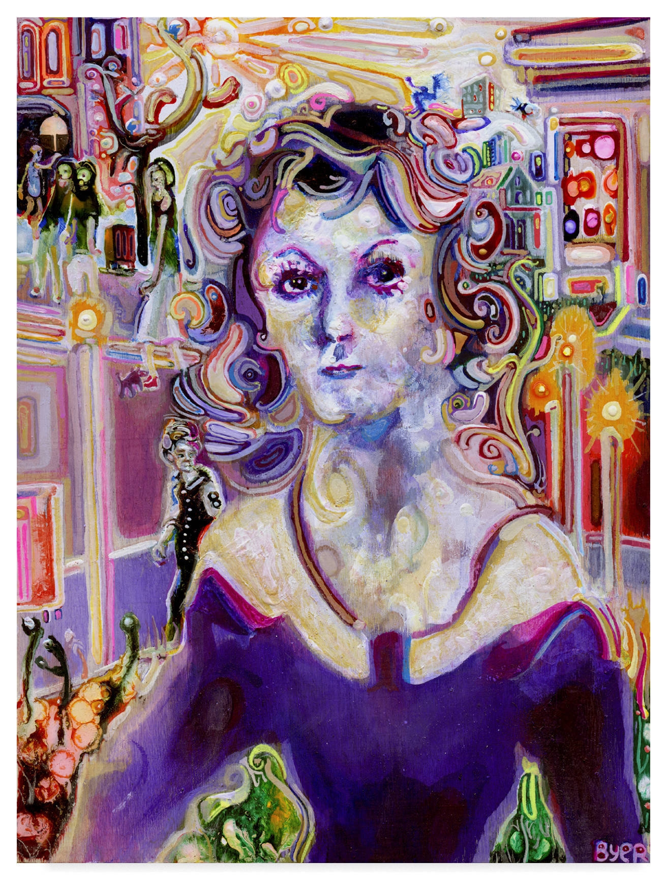 "Greta Garbo" by Josh Byer, Canvas Art, 47"x35" - Contemporary - Prints And Posters - by ...