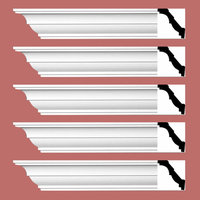 Cornice White Urethane Holly Springs Simple Design 5 Pieces Totaling ...