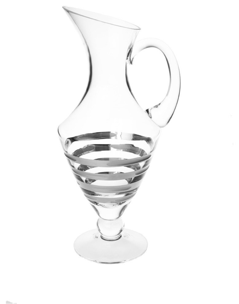 Classic Touch Pitcher With Silver Brick Design - Contemporary ...