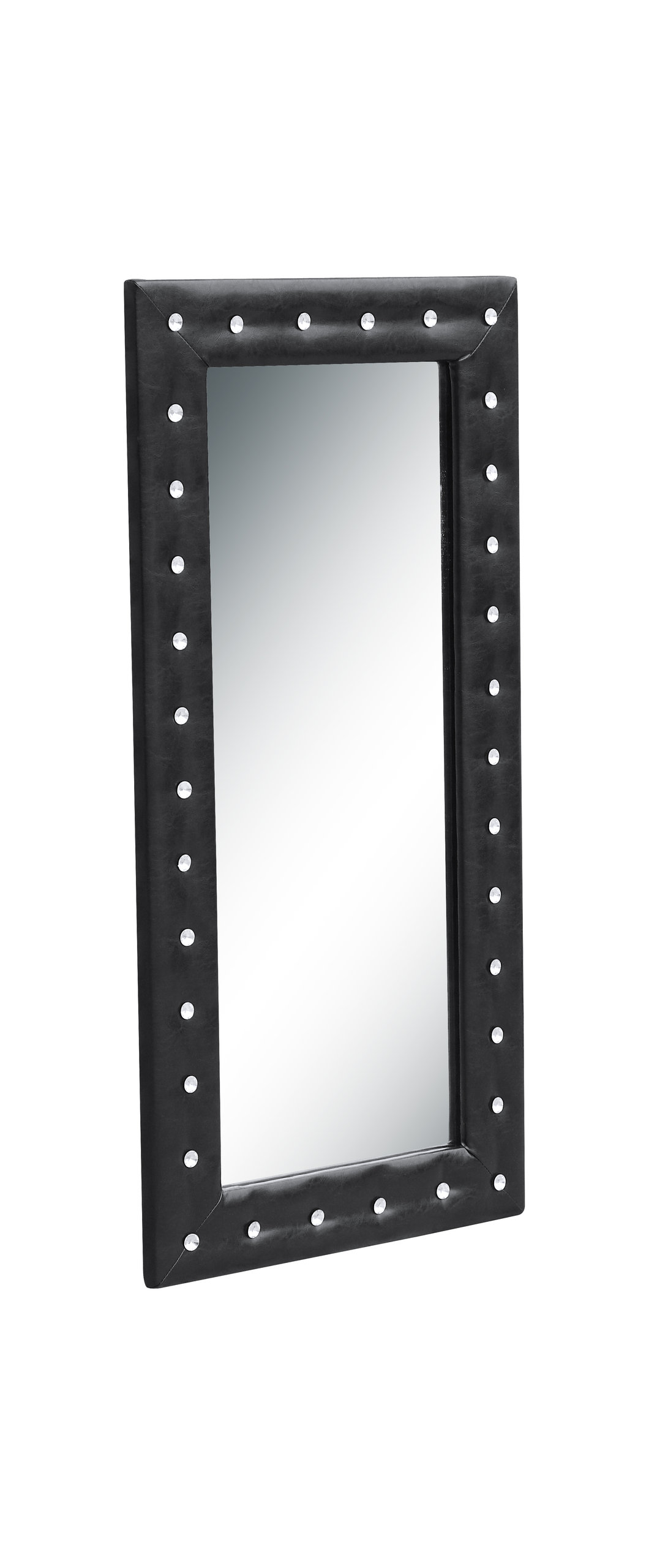 Modern Classics Tufted Mirror, Black, 46"H x 31.25"W x 1.5"D ...