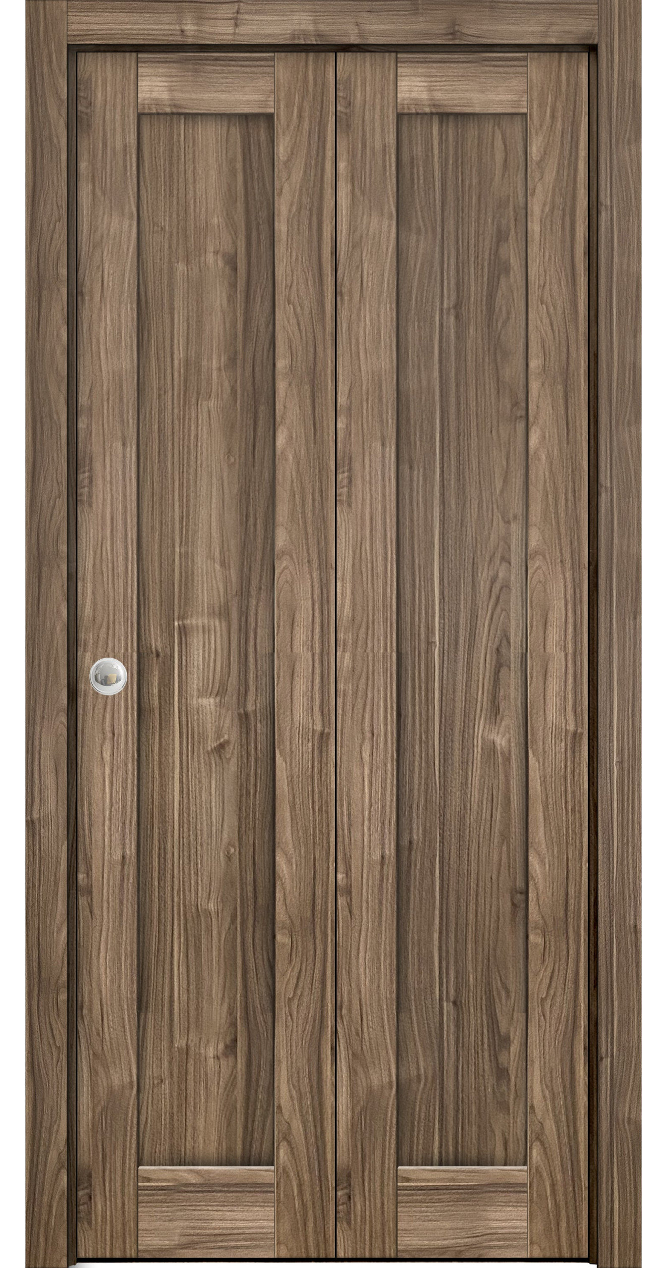 Sliding Closet Bi-fold Doors | Quadro 4111 Walnut, 84" x 84" ( 2* 42x84 ...