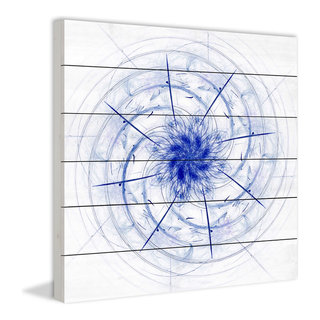 "Uplifting Demon Square" Painting Print on White Wood, 40"x40 ...