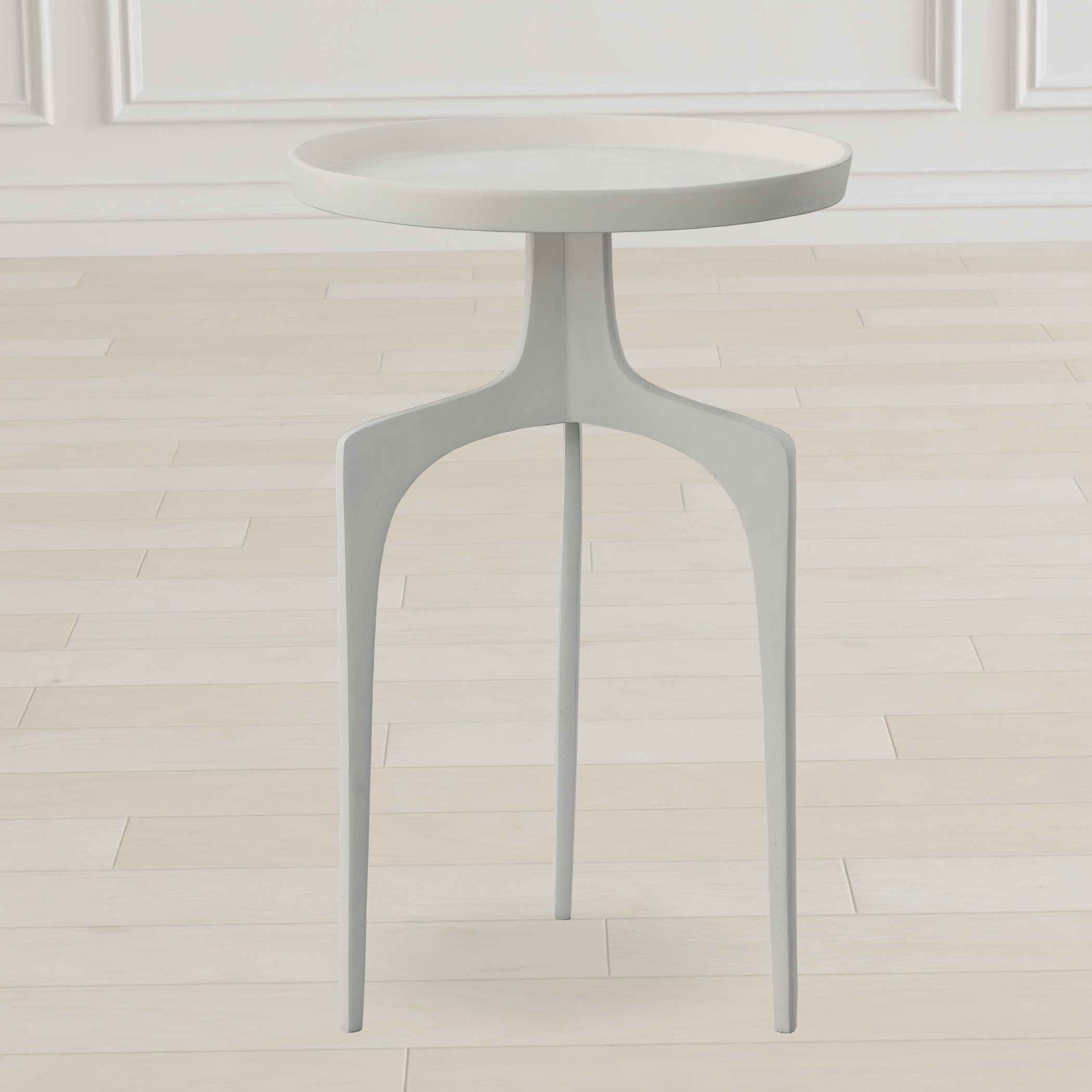 Kenna White Accent Table - Contemporary - Side Tables And End Tables ...