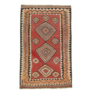 Persian Kilim Fars Azerbaijan Antique 8'3"x4'11" Hand Woven Oriental ...