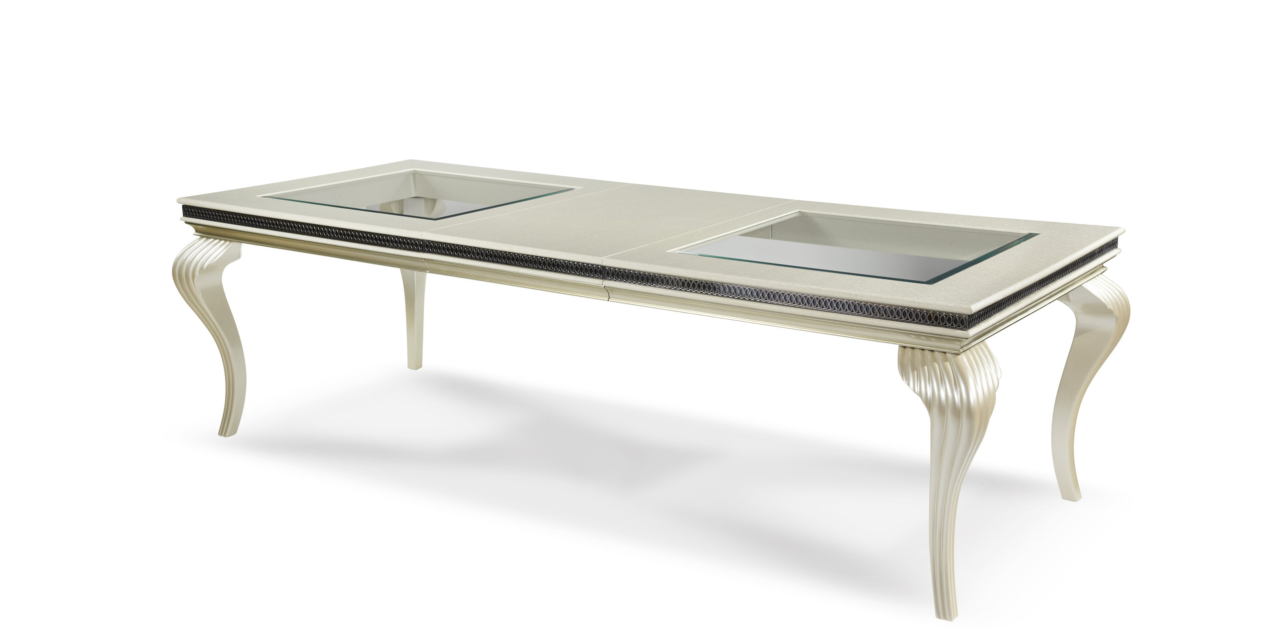 Hollywood Swank Rectangular Dining Table - Pearl Caviar - Traditional ...