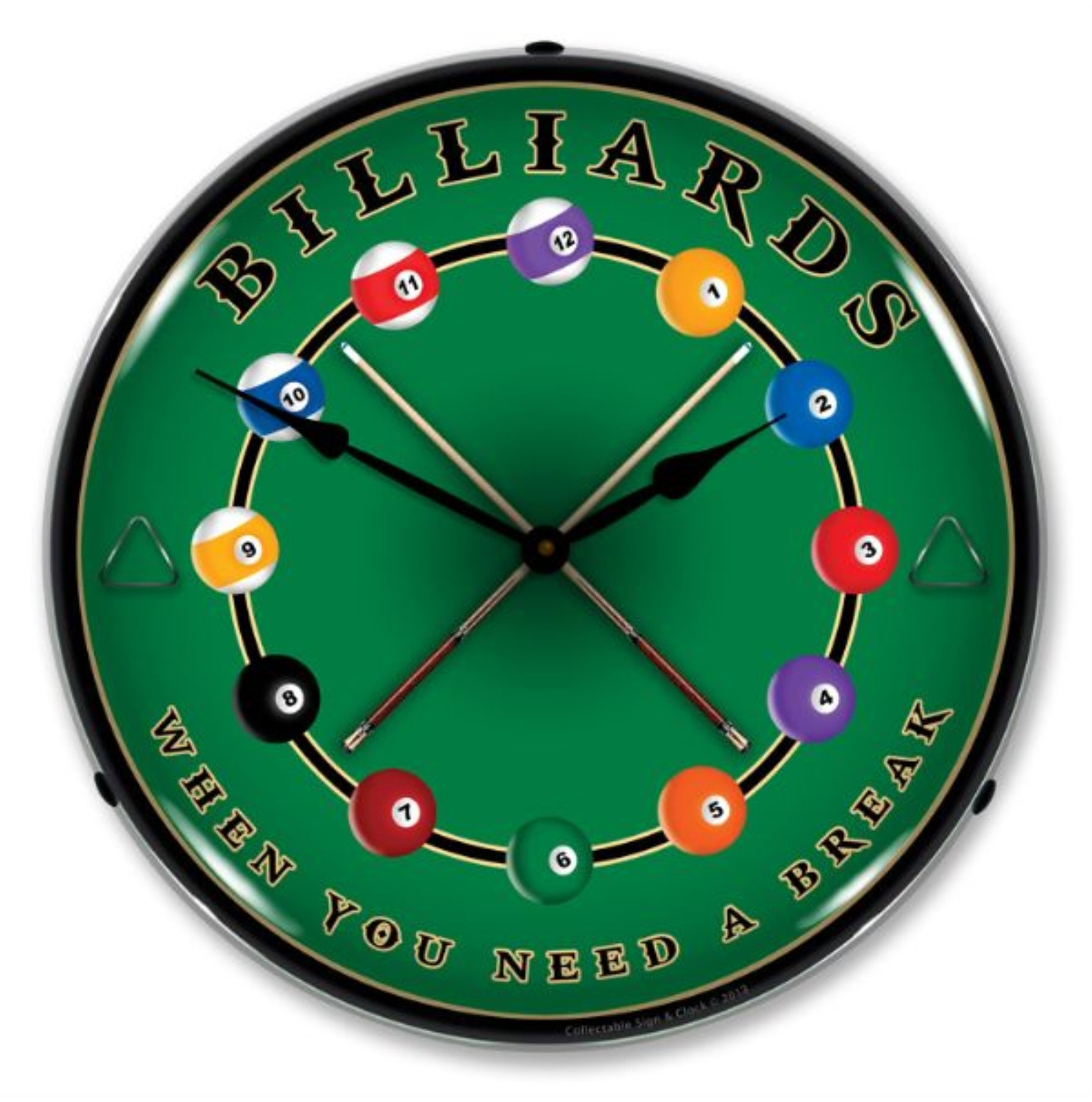 1311473 Billiards Clock - Contemporary - Wall Clocks - by VirVentures ...