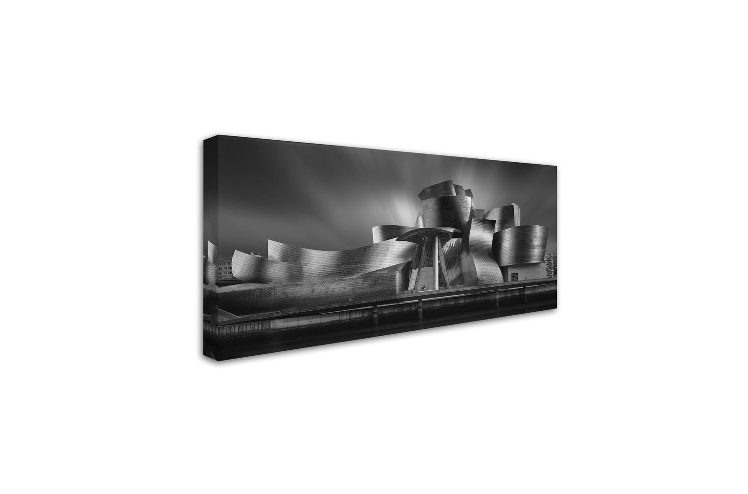 Moises Levy 'Gug 1 Flat-3' Canvas Art, 24"x 12" - Contemporary - Prints ...