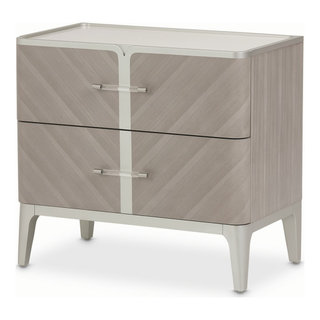 Lanterna Nightstand - Silver Mist - Transitional - Nightstands And ...