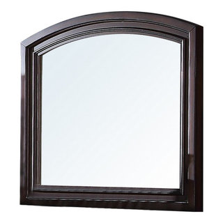 Wooden Mirror With Raised Frame And Molded Details Brown- Saltoro ...
