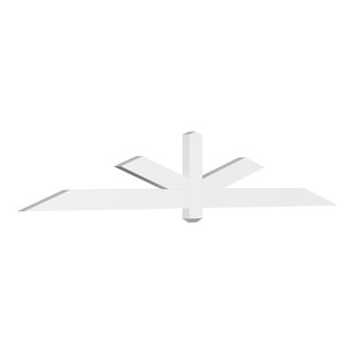 Kennewick Architectural Grade PVC Gable Bracket, 96"Wx16"H (4/12 Pitch ...