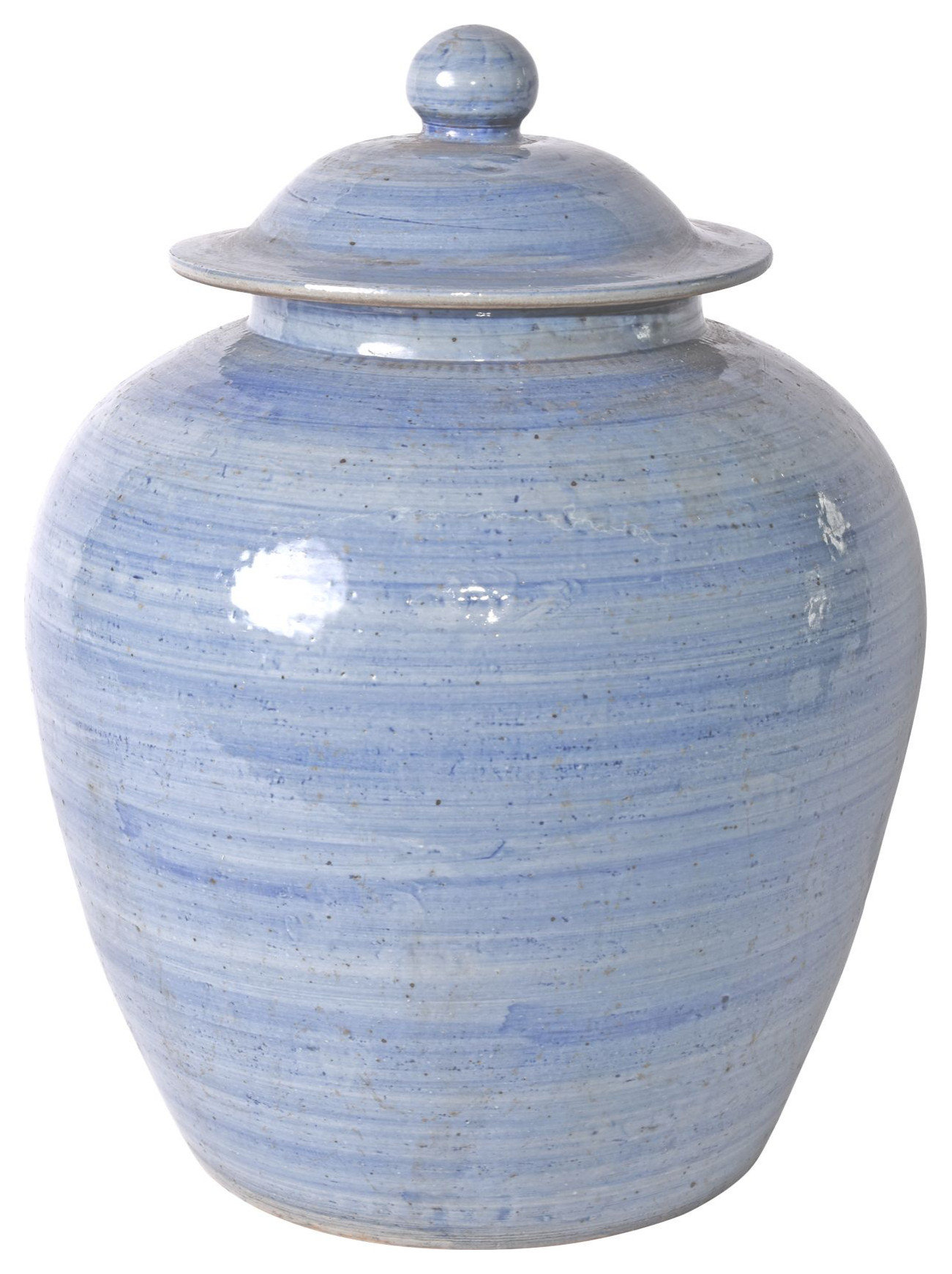 Denim Blue Village Lidded Jar - Asian - Decorative Jars And Urns - by ...
