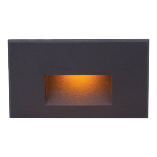 WAC Lighting WL-LED100-AM-BK 5" 3.9W 1 LED Rectangular Scoop Step Light ...