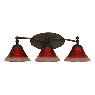 Capri 3 Light Bath Bar, 23.75x7.25x7.25 - Traditional - Bathroom Vanity ...