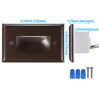 6 Pack 3CCT Dimmable 120-277V Step Light LED, 2700K/3000K/4000K ...