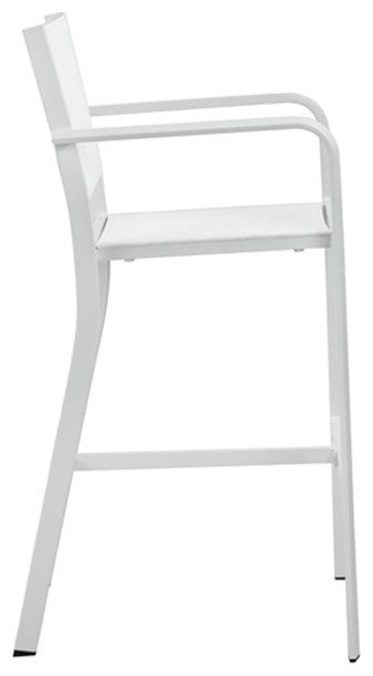 Pangea Home Sunset Modern Aluminum Bar Stool in White Finish (Set of 6) - Contemporary - Bar ...