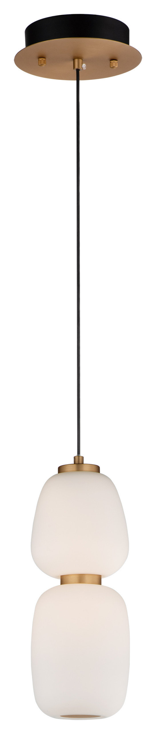 Soji 2-Light LED Pendant, Black / Gold - Asian - Pendant Lighting - by ...