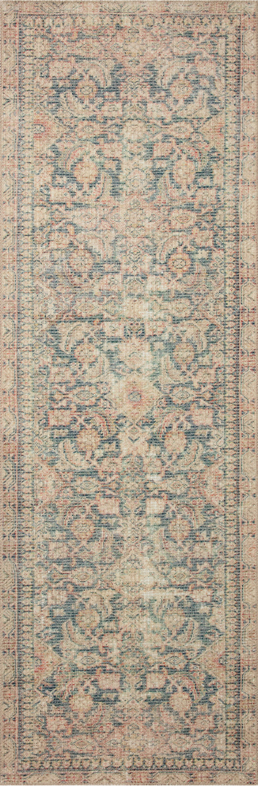 Angela Rose x Loloi Aubrey Navy / Multi Area Rug, 18" x 18" Sample ...