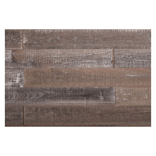5"x48" Thermo Treated Rustic Gray Brown Wood Wall Plank Set - Wall ...