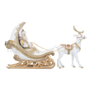 Katherine's Collection 2023 16" Celestial Moon Sleigh with Reindeer ...