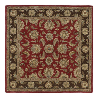Kaleen Tara Square Collection Dark Salsa Area Rug 9'9"x9'9 ...