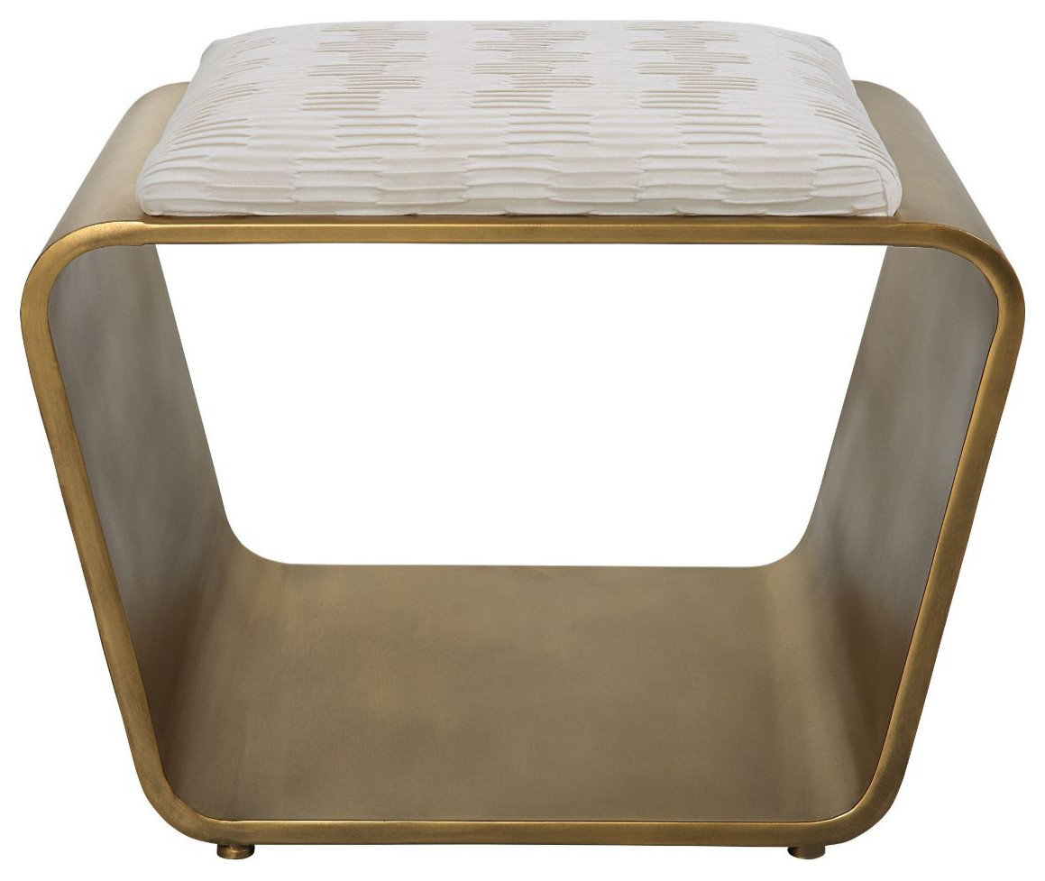 Uttermost Hoop Small Gold Bench - Contemporary - Accent And Storage ...