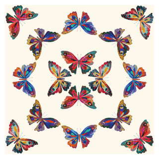 EttaVee Papillon Peel & Stick Wallpaper - Contemporary - Wallpaper - by ...