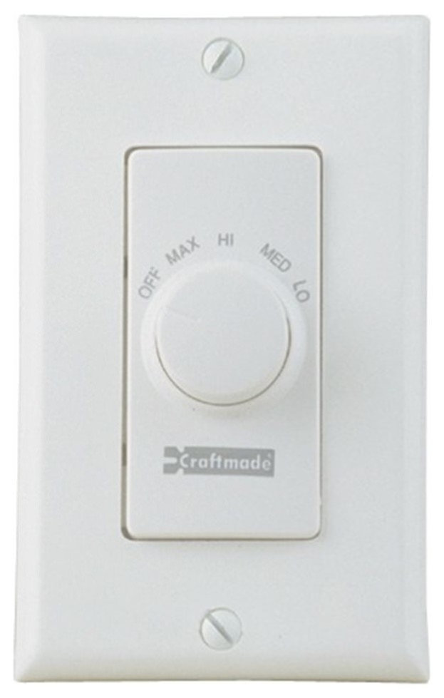 Craftmade 4 Speed Fan Control With Decorative Plate, White ...