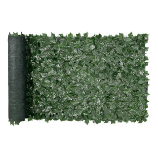 VEVOR Artificial Faux Ivy Leaf Privacy Fence Screen w/ Mesh Backing, 39 ...